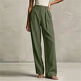 AHTJRT High Waist Dress Pants for Women Lightweight Casual Wide Leg ...