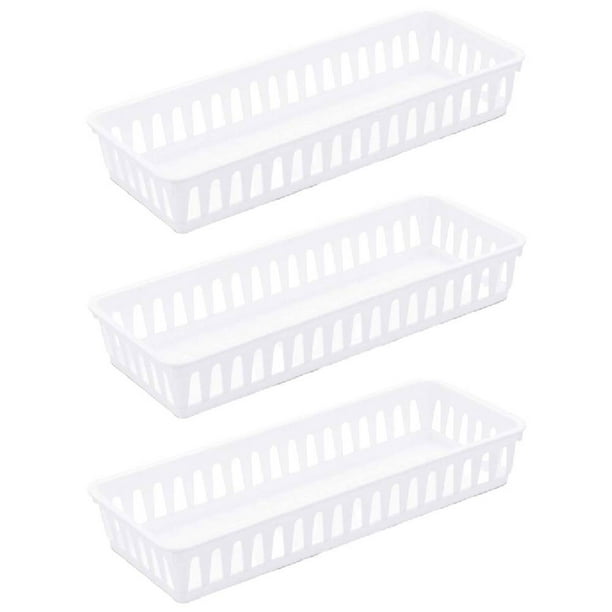 Sterilite Slim Storage Tray Plastic White, 3-Pack - Walmart.com