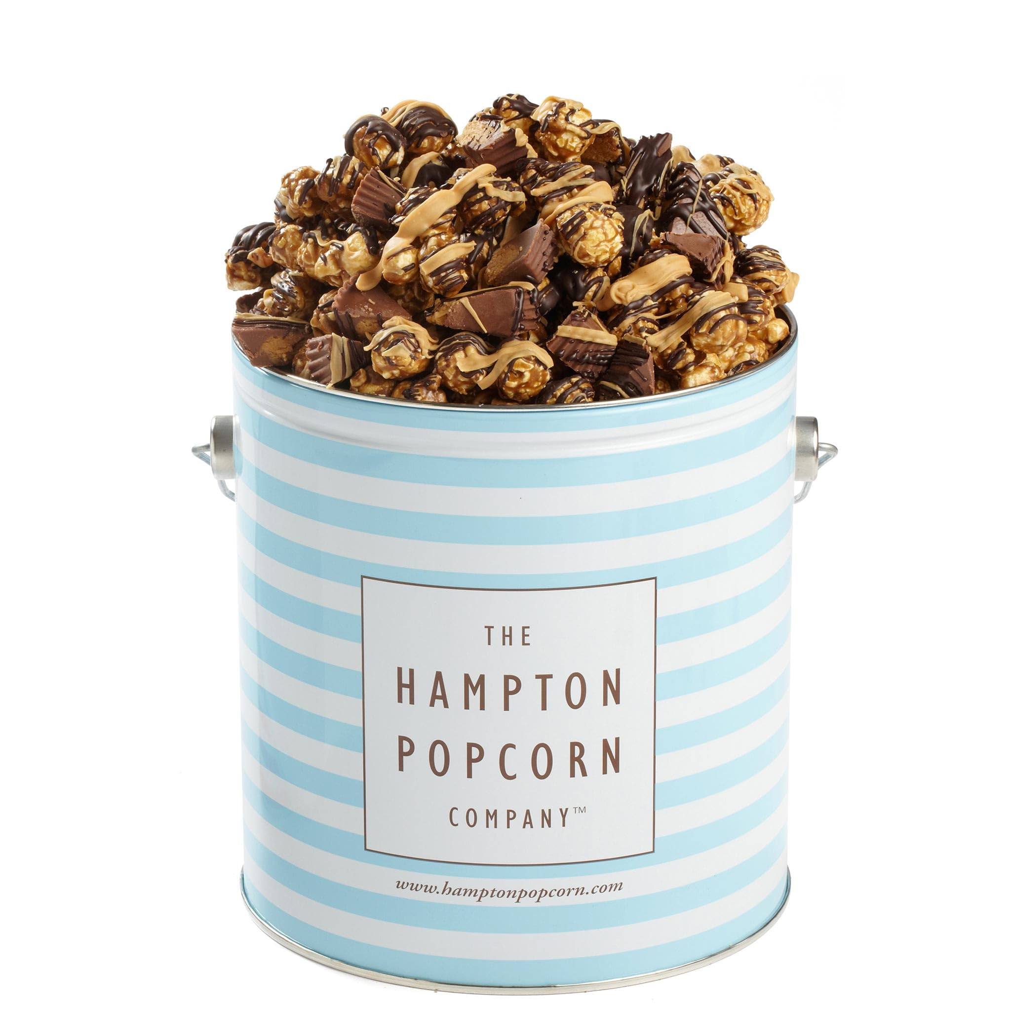 Peanut Butter Cup Popcorn Tin, 1 Gallon Reusable Tin, Gourmet Popcorn ...