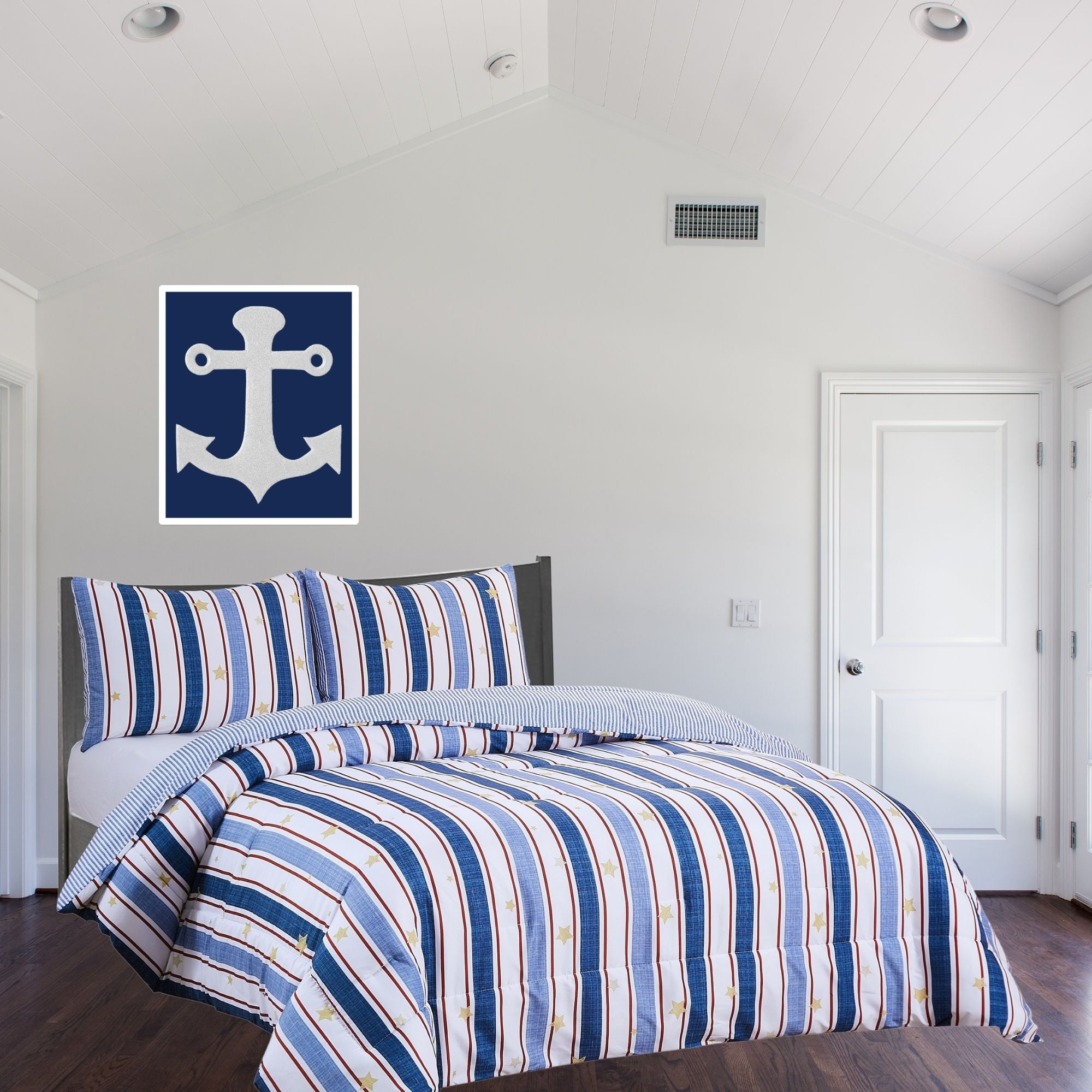 Chaps Boys Comforter Set 2-Piece Reversible Microfiber Kids Comforter ...