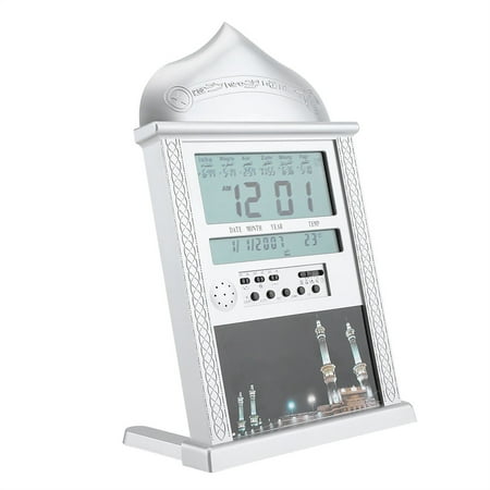 Digital Azan Prayer Alarm Clock with 1500 Cities, Temperature, Muslim ...