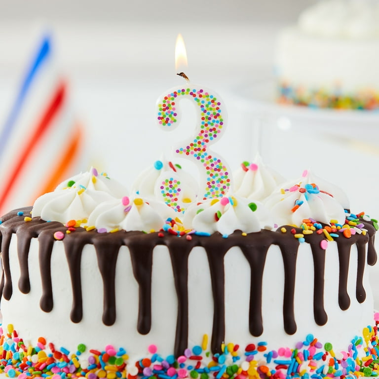 Number 3 Birthday Candle
