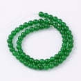 1 Strand Dyed Natural White Jade Round Bead Strands Green 6mm Hole: 1mm ...