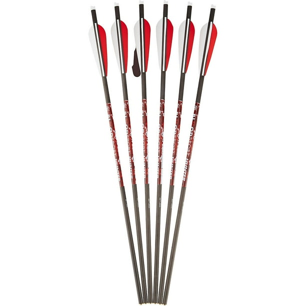 Bloodsport Hunter Extreme Carbon Arrows with Blood Ring, 6 Pack ...