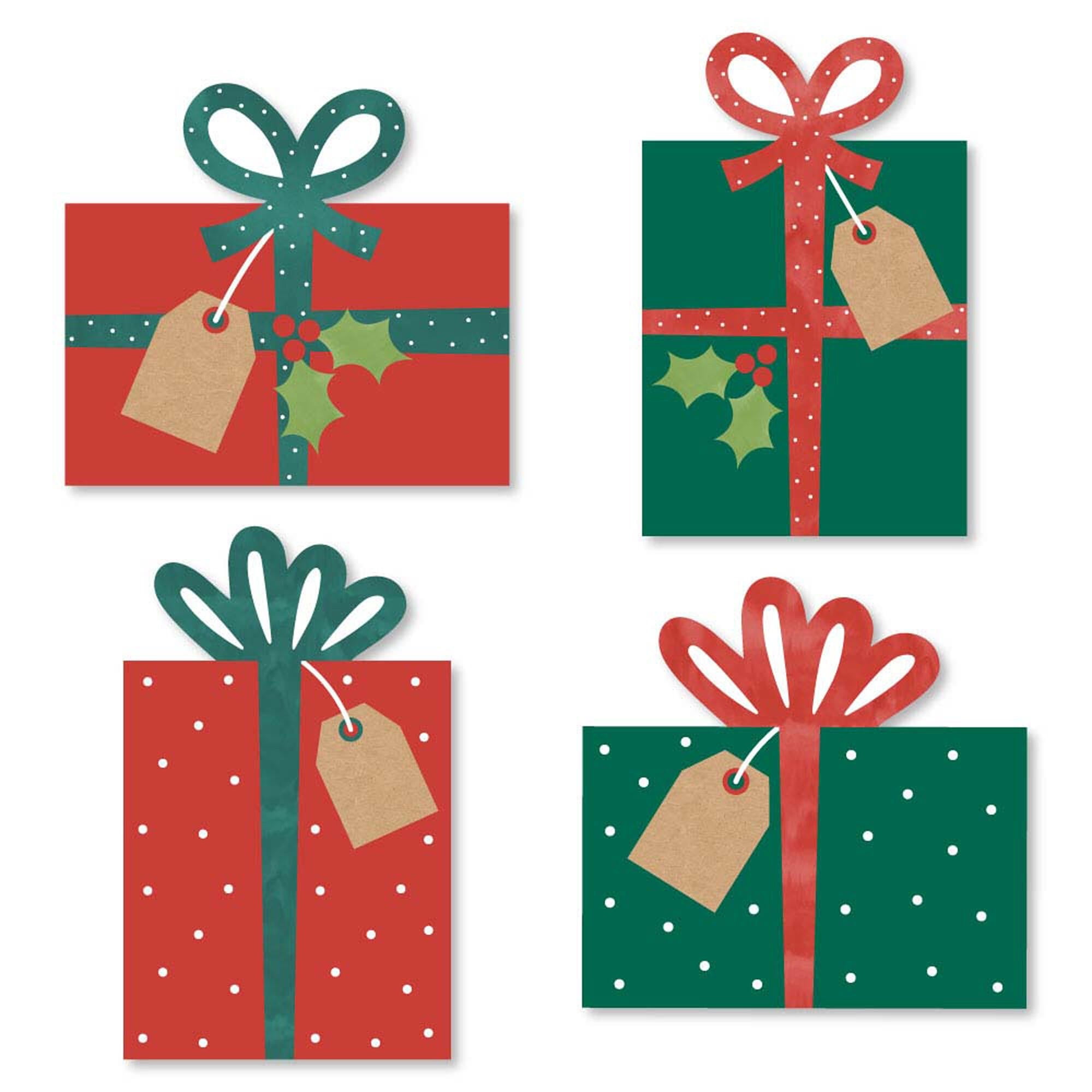 Big Dot of Happiness Happy Holiday Presents - DIY Shaped Christmas ...