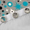 Manfei Star Circle Kitchen Curtains, Retro Geometric Black Out Curtains ...