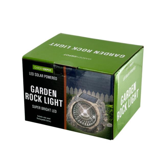 Bulk Buys Solar Powered LED Garden Rock Light - Walmart.com
