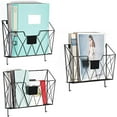 Hanging Wall File Organizer, 6 Pockets Wall File Holder, Metal Mail ...