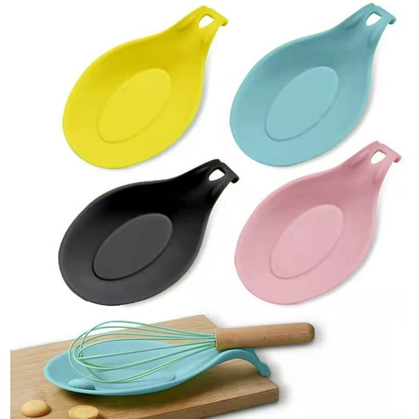 2 Pack Spoon Rest with Pot Lid Holder for Kitchen Counter, Space Saving ...