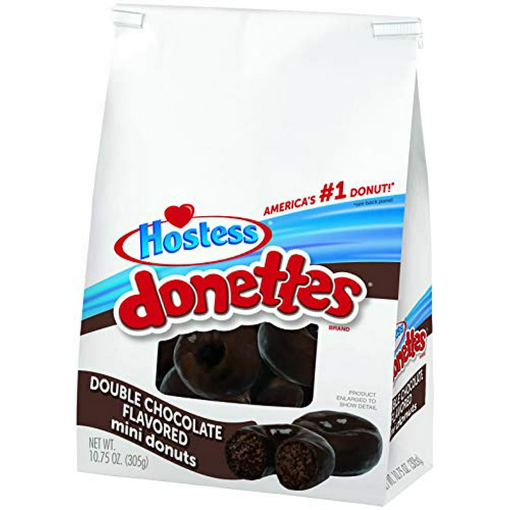 Hostess Donettes Mini Donuts Double Chocolate 1125 Ounce