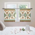 Bohemia Geometric Sheer Curtains for Living Room Bedroom, Western Teal ...