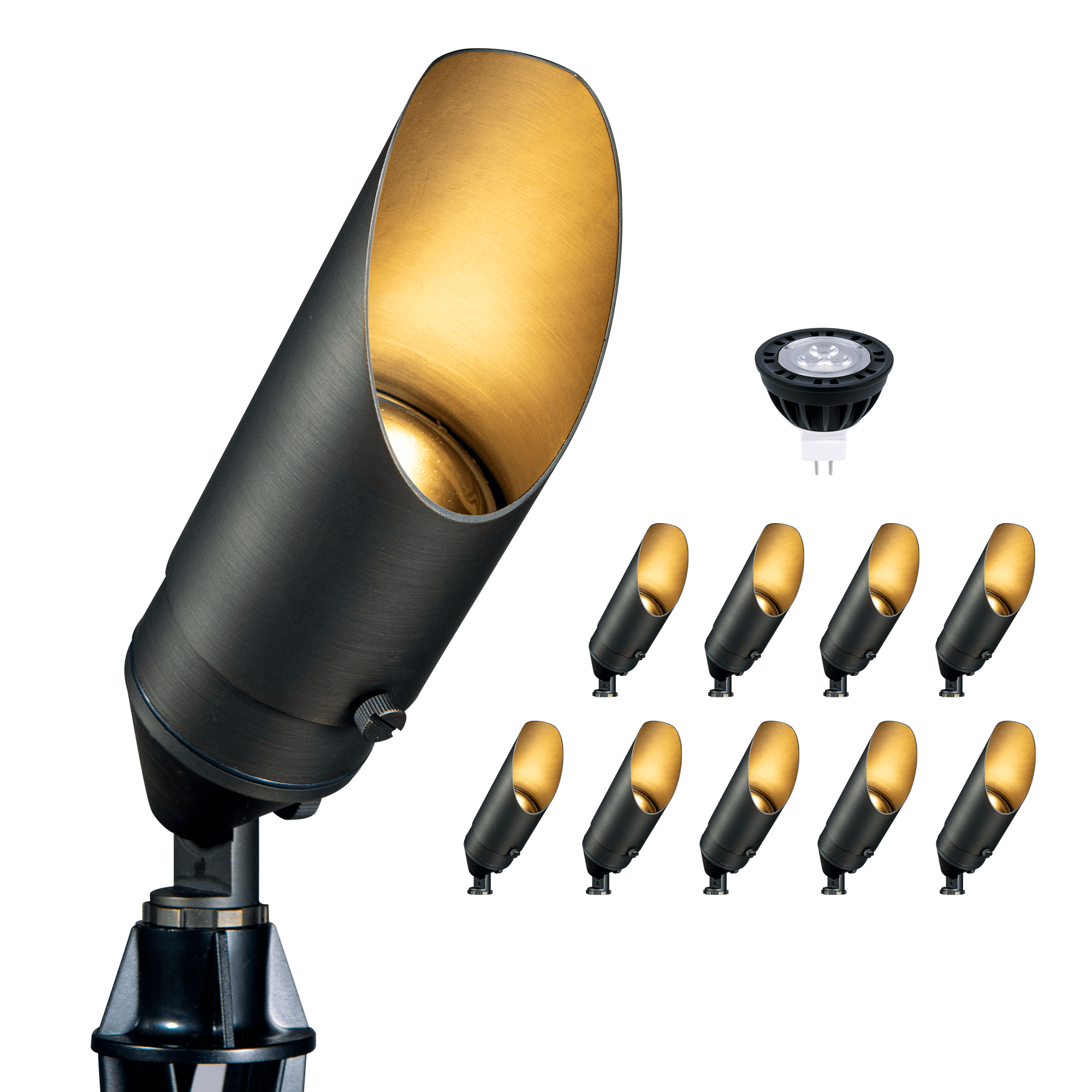 Gardenreet Solid Brass Landscape Spotlight,12V Low Voltage Uplight ...