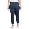 No Boundaries Double Button Cropped Shaping Jeans, 29" Inseam, Women's ...