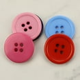 100-Piece Colorful Sewing Buttons Plastic Mixed Color DIY Round 4-Holes ...
