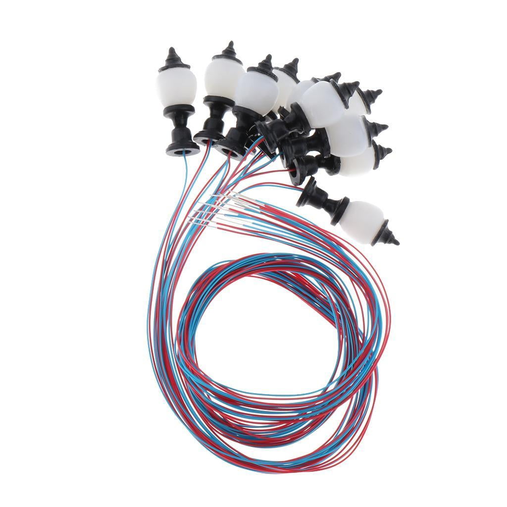 10 Pieces 1: 100 Model Railway Train Lamp Street Lights 1.6 Cm Scale ...