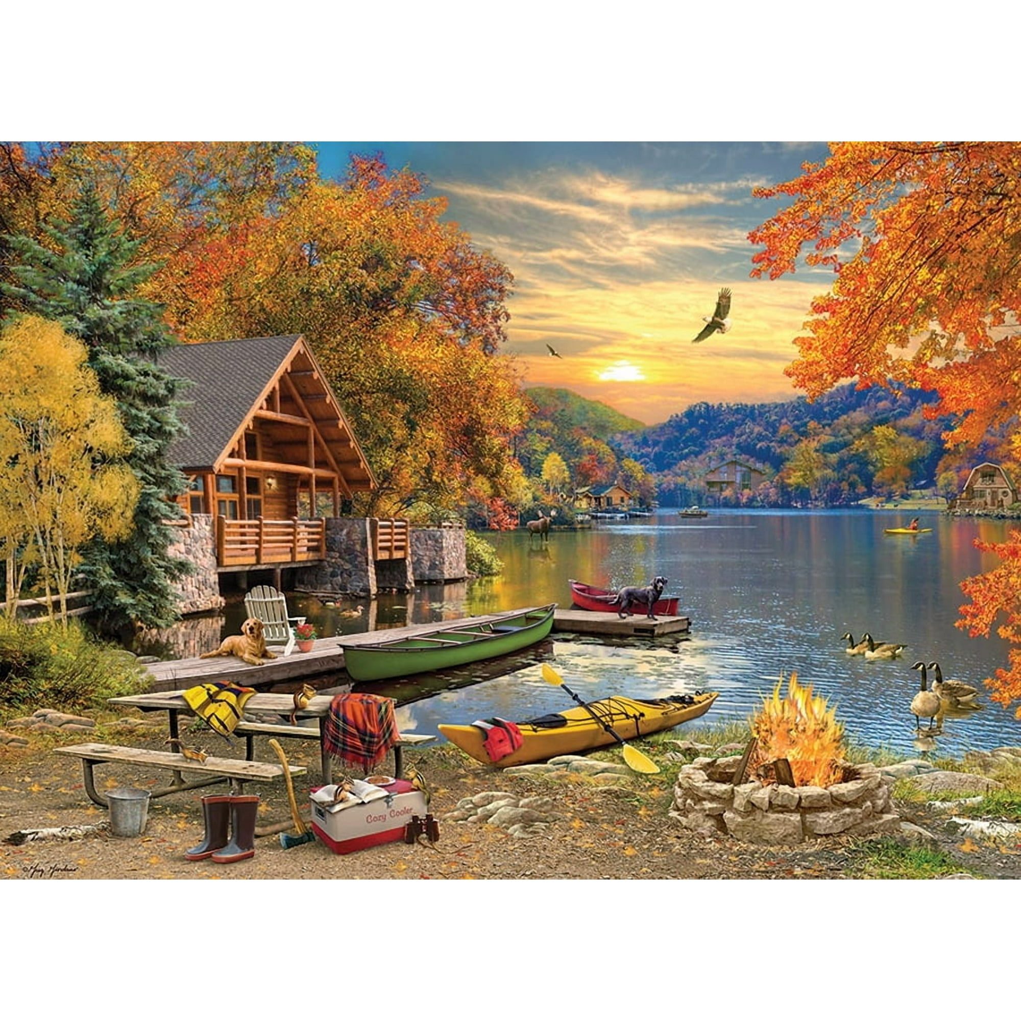 Click here for Cobble Hill Jigsaw Puzzle - Lakeside Retreat  1000... prices