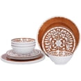 Melamine Plates and Bowls Set, 12-Piece Melamine Dinnerware Set, Dinner ...