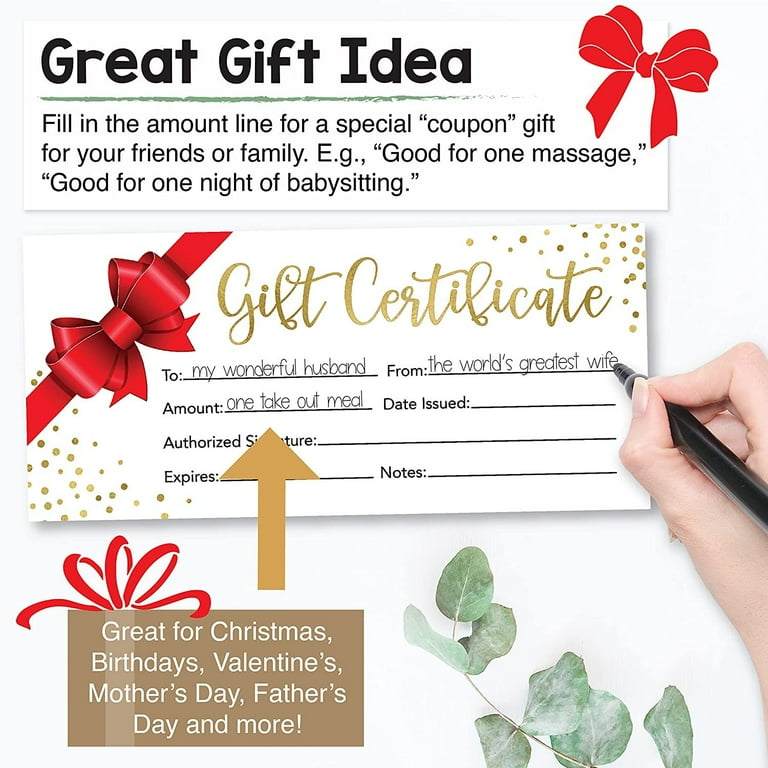 Generic Gift Certificate Template