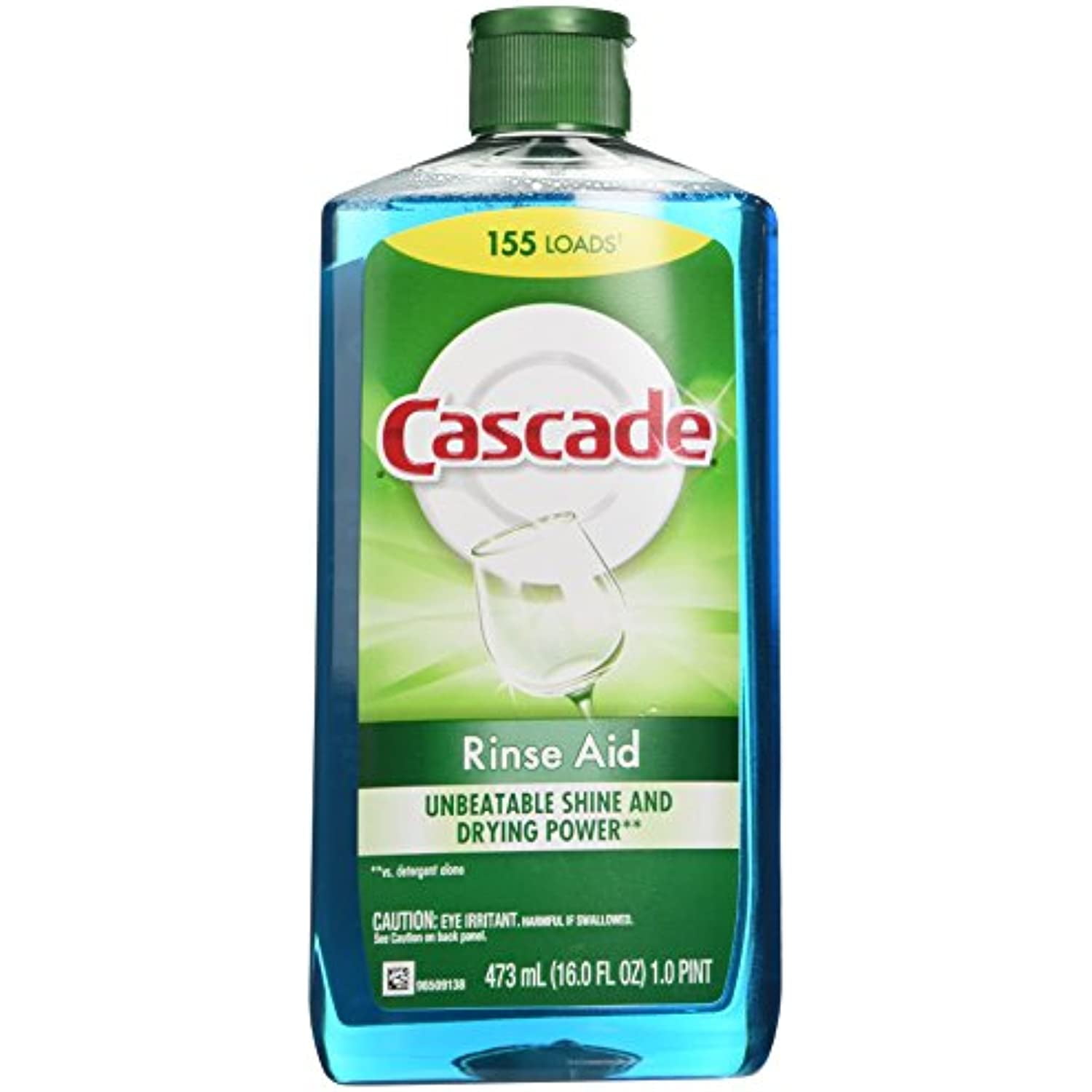 Cascade Rinse Aid, Dishwasher Rinse Agent, Original Scent, 16 Fl Oz ...