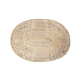 Kouboo Loma Oval Rattan Placemat, Set of 2 Pieces, Oval Round Table ...