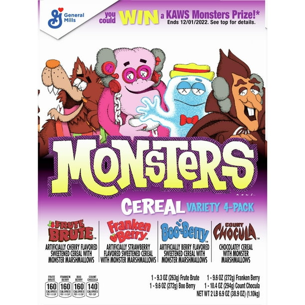 General Mills Monster Cereal Halloween Breakfast Variety Pack of 4 ...