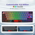 Mosptnspg Protable 60% Percent Gaming Keyboard Mechanical, Mini Compact ...