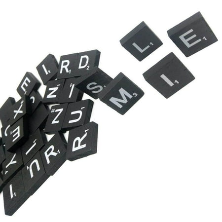 tredstone 100 Pieces Bulk 26 Alphabet Wooden Black Letters & Numbers ...