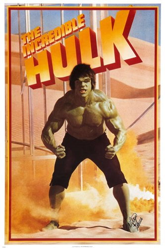 Classic Poster The Incredible Hulk Green Growling Flexing Muscles 20x30 ...
