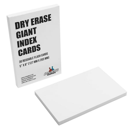 Large Dry Erase Index Cards - 30pcs Laminated Cards Blank w/Tuck Box ...