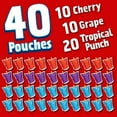 Kool-Aid Jammers Variety Pack, 40 Pouches, Tropical Punch, Cherry ...