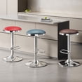 Backless Barstools Leather Seat Counter Height Bar Chairs with Footrest ...