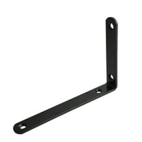 Heavy Duty L Bracket, 6 Inch Black Steel Shelf Bracket, Corner Brace ...