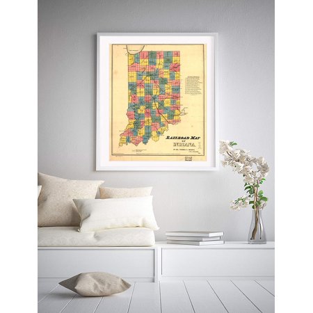 1852 Map| Railroad map of a| a|Railroads|United States Map Size: 20 ...