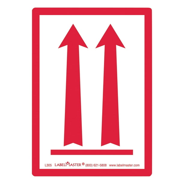 LabelMaster Shipping and Handling Self-Adhesive Label, 5 x 3 1/2, RED ...