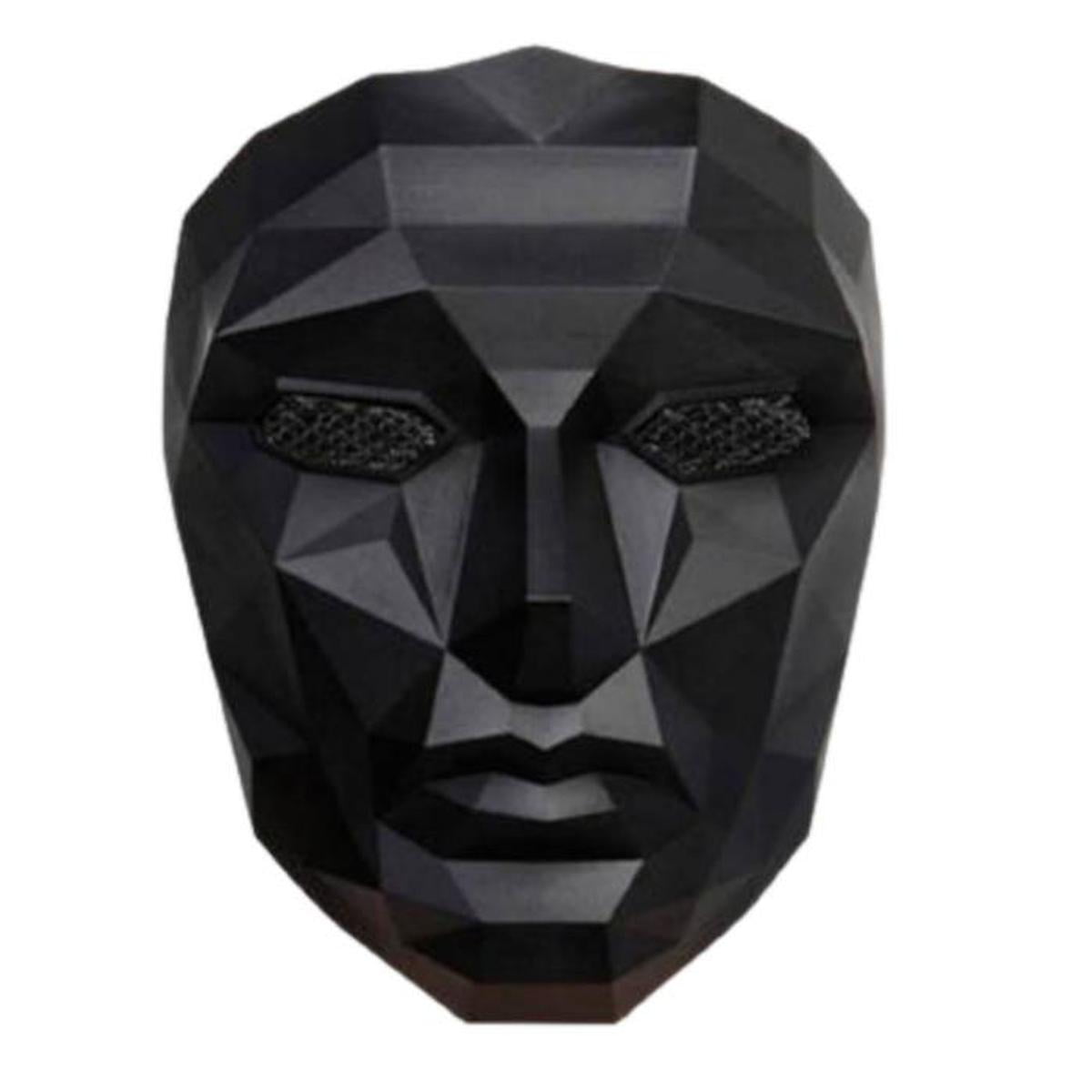 Máscara Disfraz Terror SquodLid Negro Mate 30x15x5Plástico y látex ...