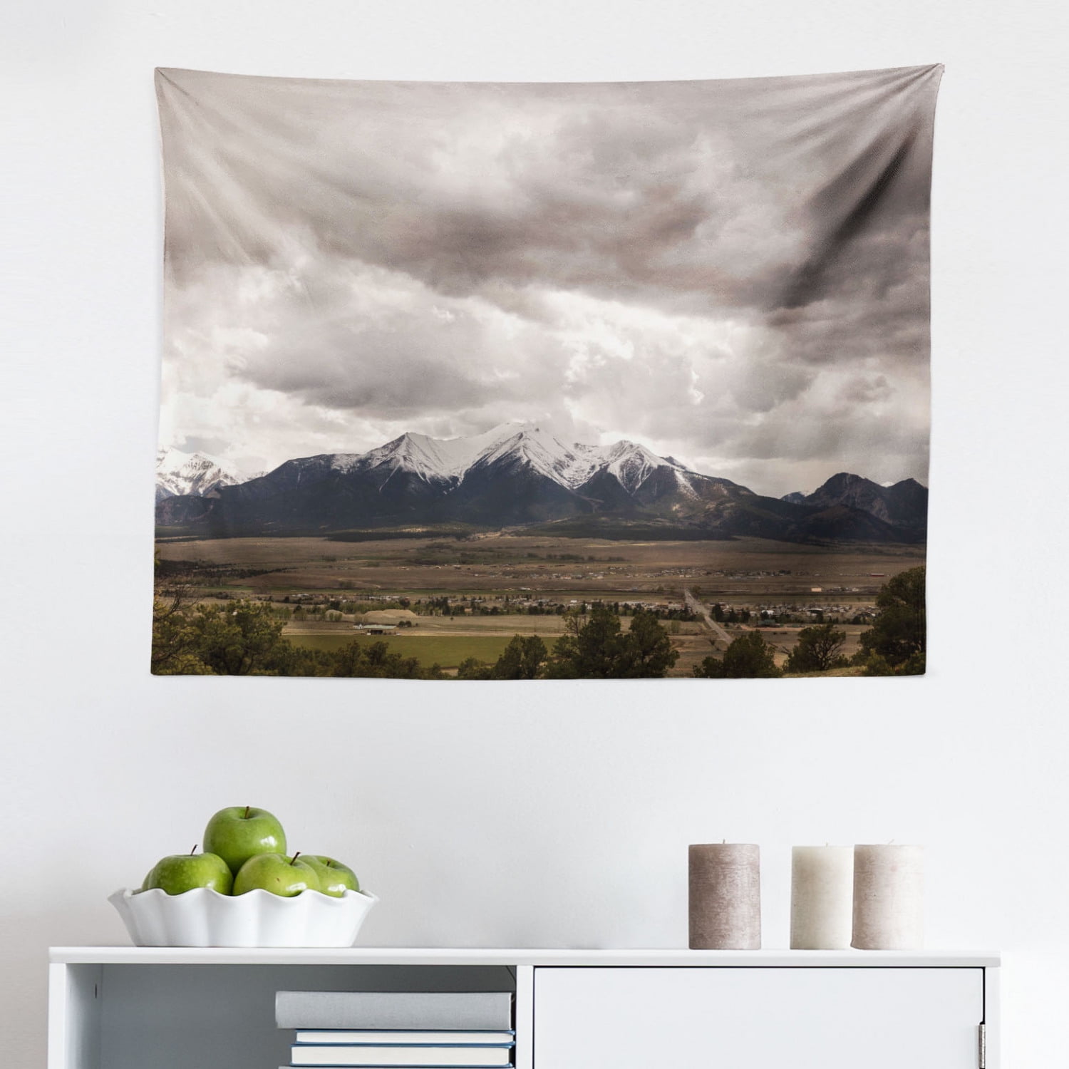 North Pole Tapestry, Eskimo Alaska Elements and Style Symbolic Items ...