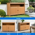Dextrus Weatherproof Patio Outdoor Console Sideboard Buffet Cabinet ...
