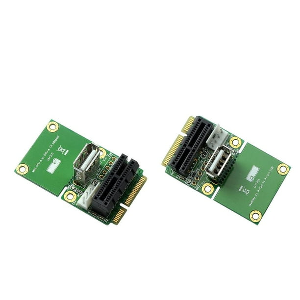 Miulika 2x Pci-e/USB to Mini PCIe full height and half height Adapter ...