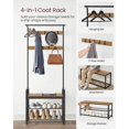 Coat Rack, Hall Tree with Shoe Bench for Entryway, Entryway Bench with ...