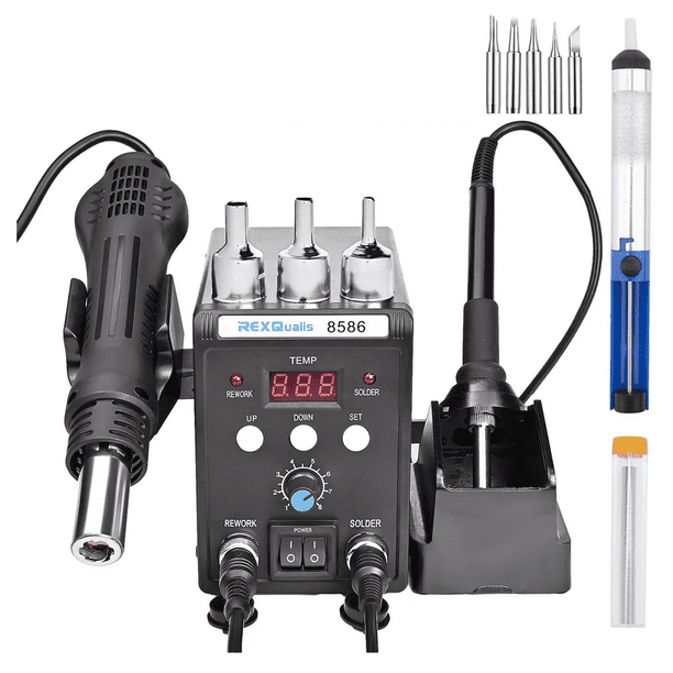 Estación De Soldadura 127v 2 En 1, Pistola De Aire Y Cautín | Bodega Aurrera en línea