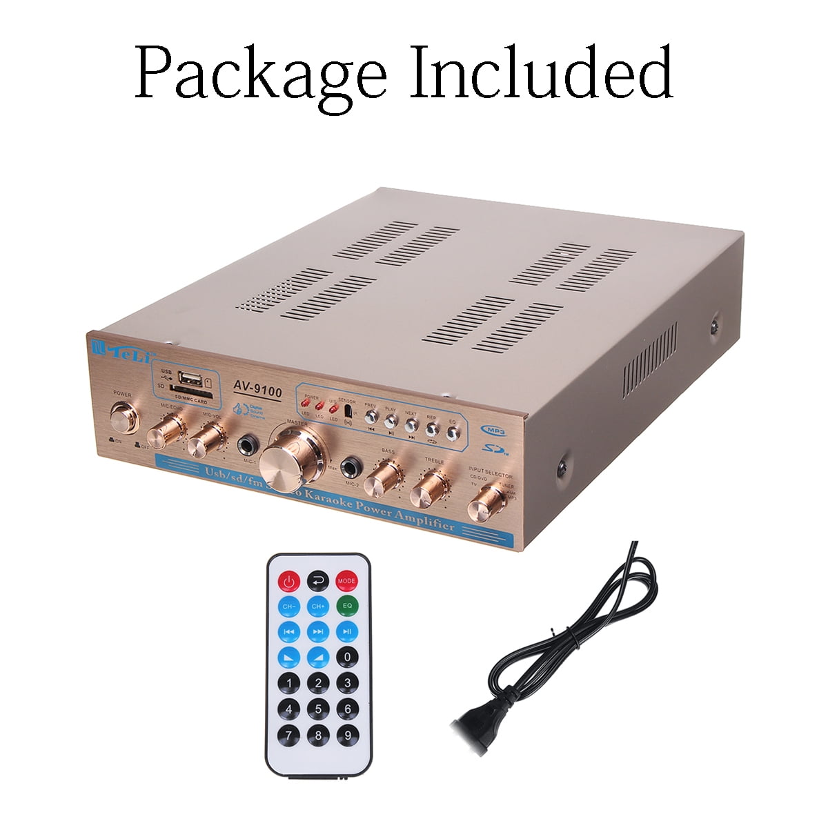 5 Channel Amplifier Car Home Theater Audio Power Alloy Amp Bass Speaker ...