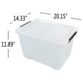 Storage Boxes with Lids and Wheels, 4-Pack 50 Quart Clear Plastic Bins ...
