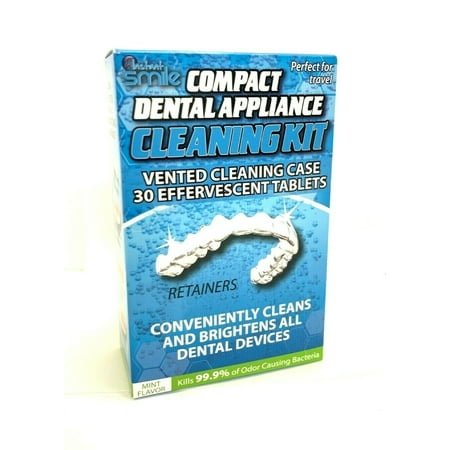 Instant Smile Vented Cleaning Case Mint Flavored Effervescent Denture ...
