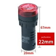 Ad16-22Sm Sound Light Alarm Ac/Dc12V 24V 220V Flash Buzzer Red 22Mm Signal Light Ac/Dc 24V ...
