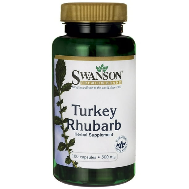 Swanson Turkey Rhubarb Root Capsules, 500 mg, 100 Count - Walmart.com ...