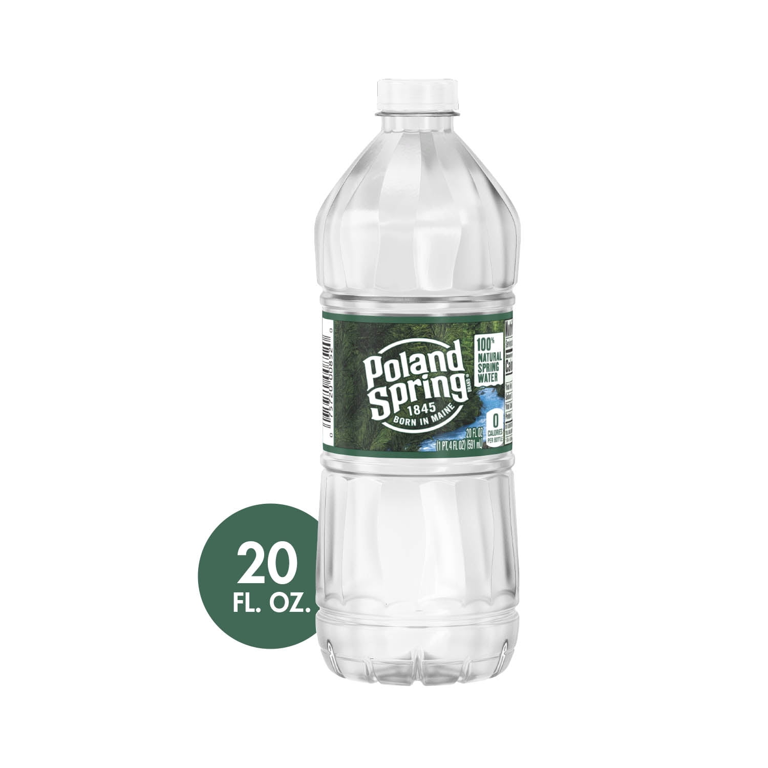 POLAND SPRING Brand 100% Natural Spring Water, 20-ounce plastic bottle ...