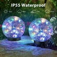 OriginalSourcing Garden Solar Cracked Glass Globe Lights, 2 Light Modes ...