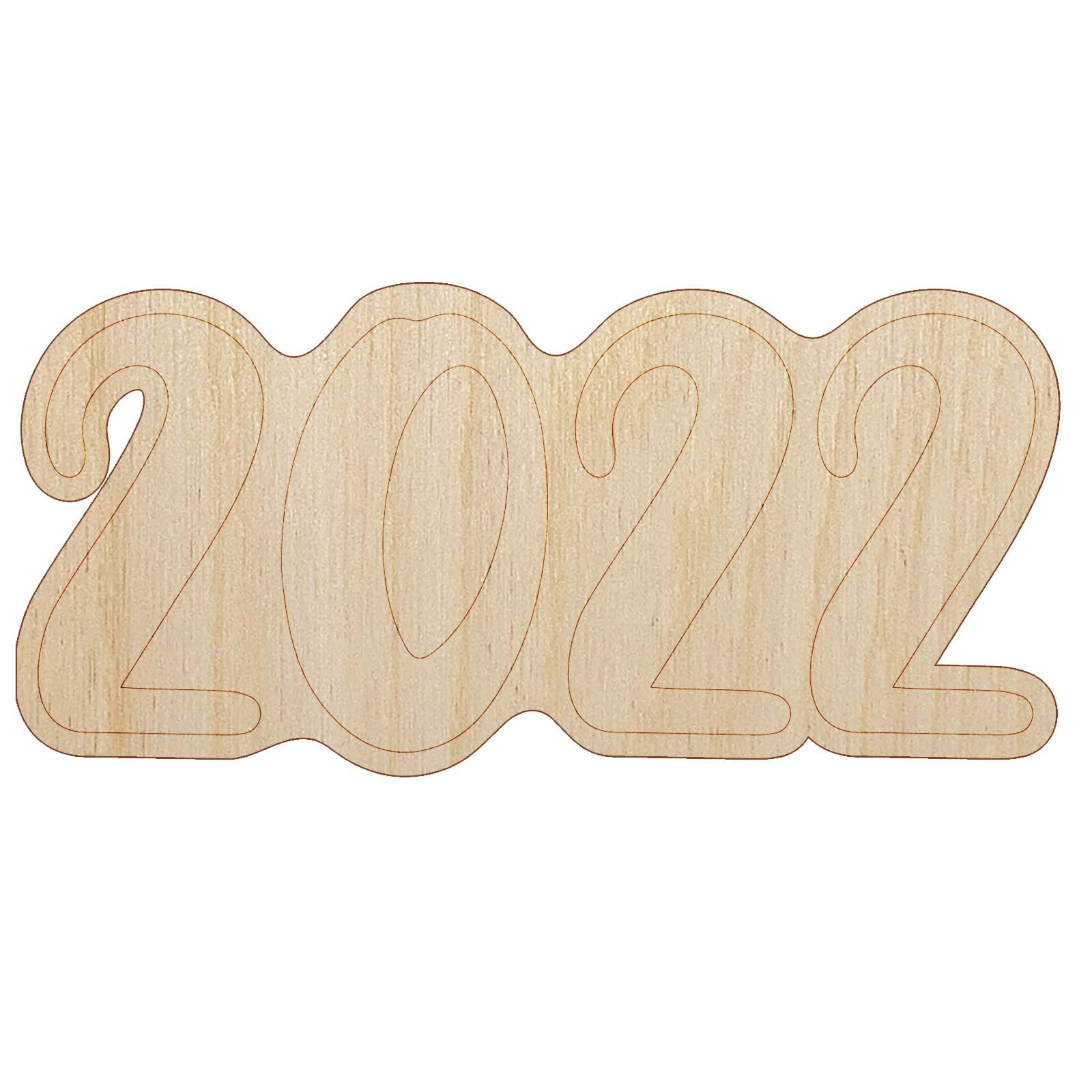 2022 Fun Text Wood Shape Unfinished Piece Cutout Craft DIY Projects - 4 ...