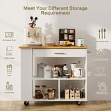Walsunny Kitchen Island Cart, Rolling Storage Organizer, Drawers ...