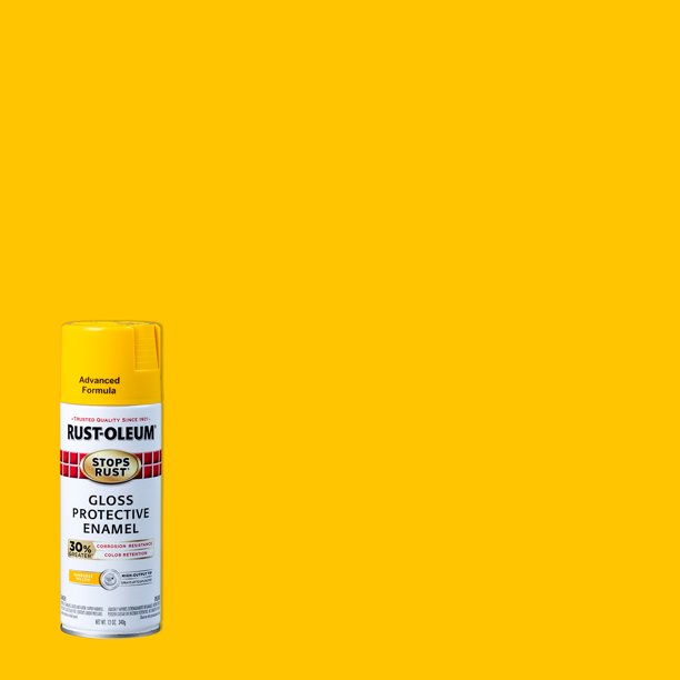 Sunburst Yellow, Rust-Oleum Stops Rust Advanced Gloss Spray Paint, 12 ...
